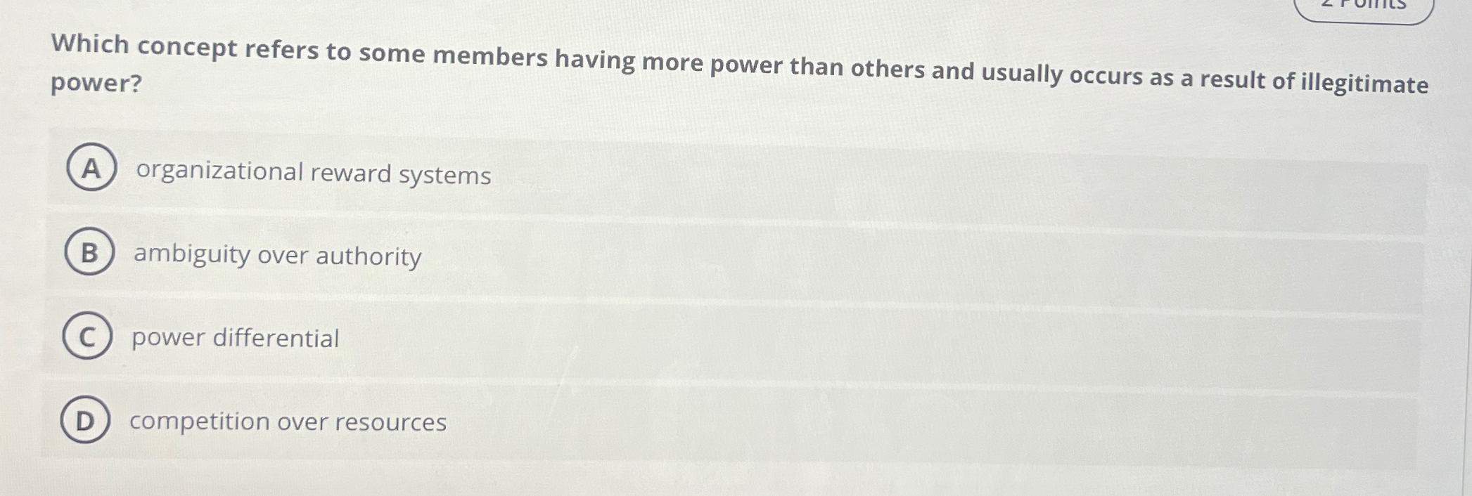 Solved Which concept refers to some members having more | Chegg.com