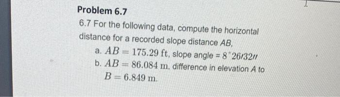 Solved Problem 6.7 6.7 For the following data, compute the | Chegg.com