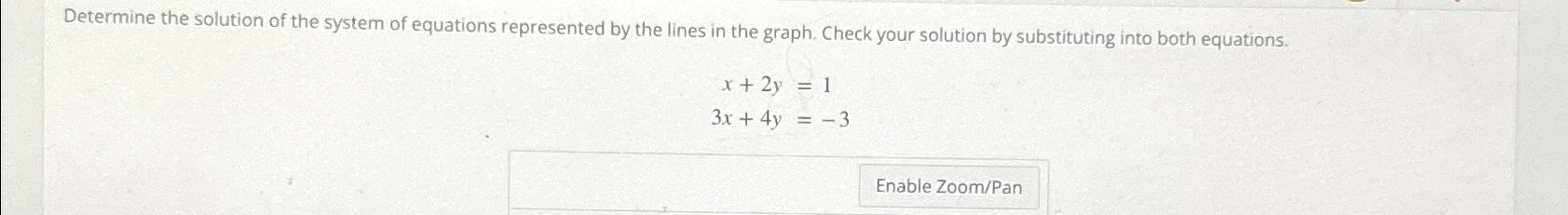 Solved Determine the solution of the system of equations | Chegg.com