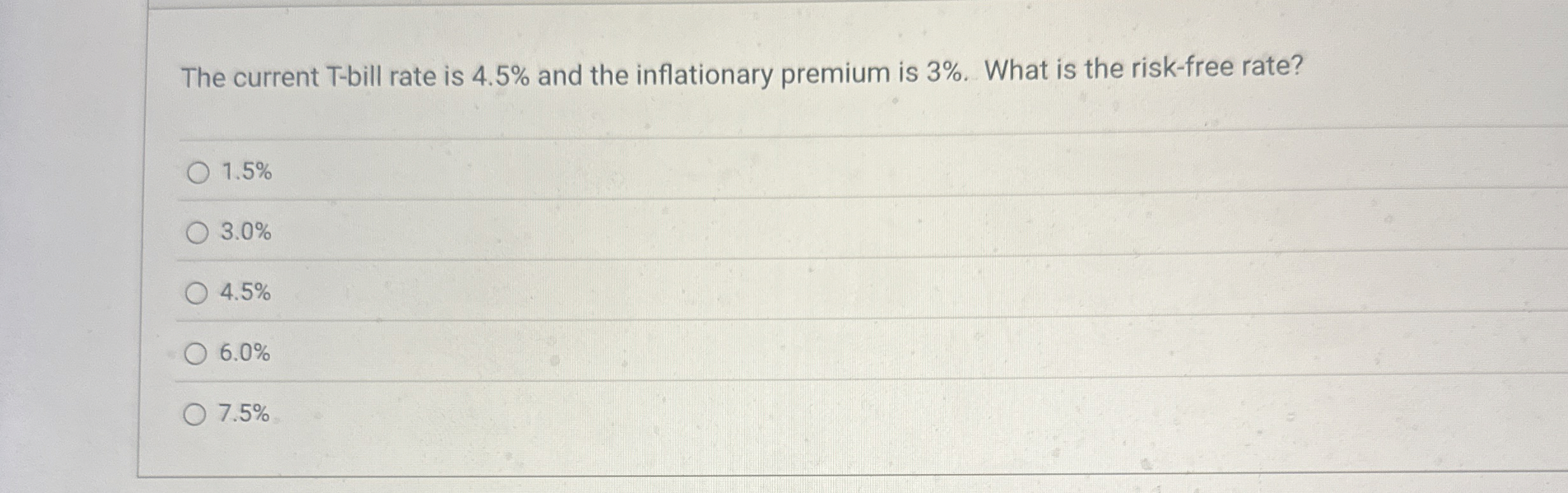 Solved The current T-bill rate is 4.5% ﻿and the inflationary | Chegg.com