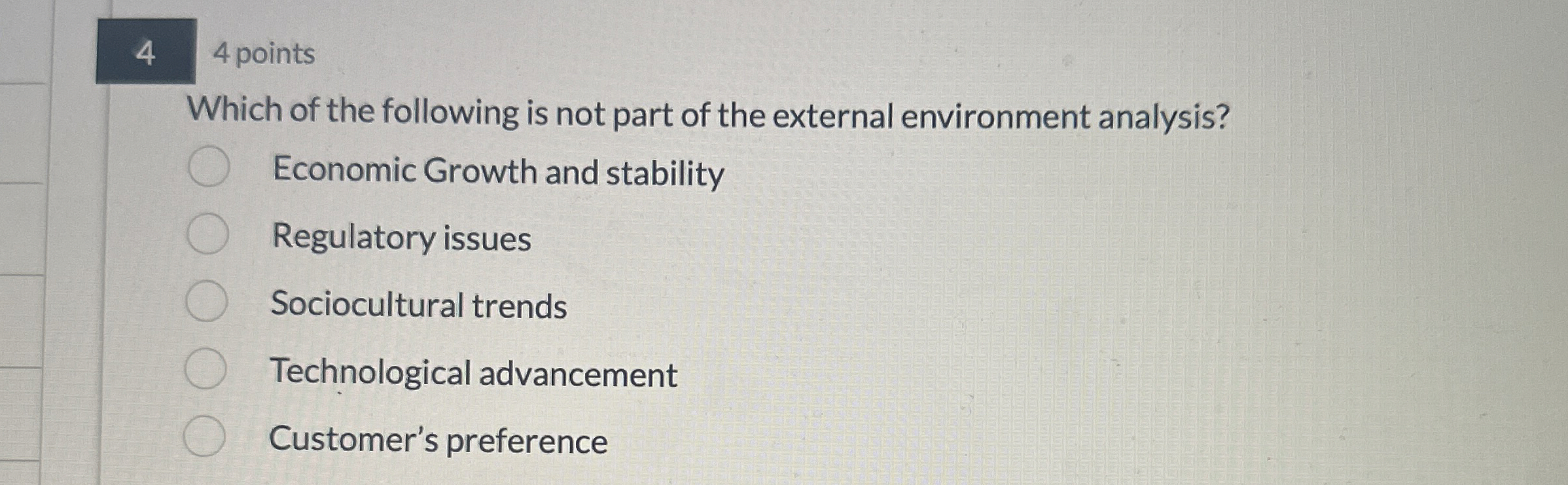Solved 44 ﻿pointsWhich of the following is not part of the | Chegg.com