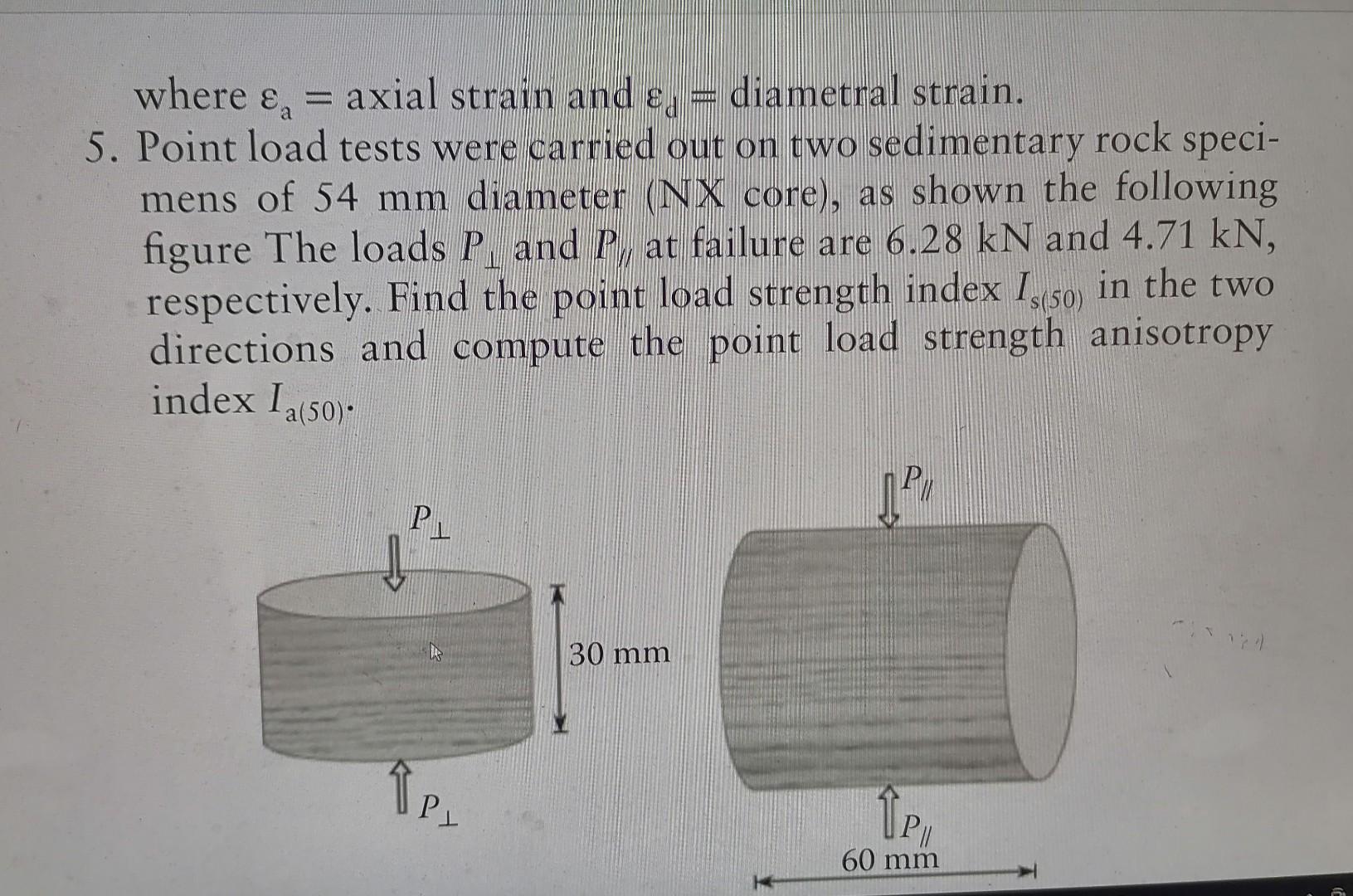 Solved where = axial strain and 8 = diametral strain. 8₂ 5. | Chegg.com