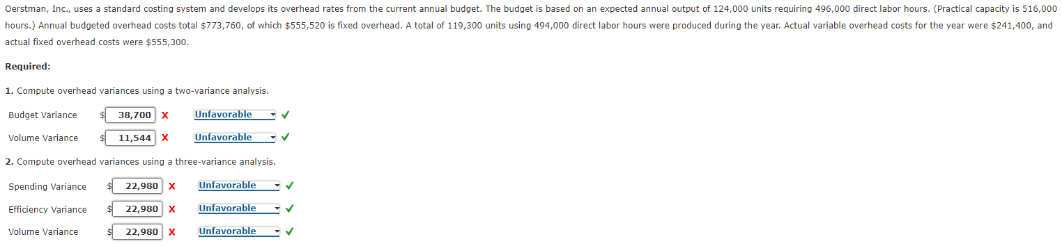 Solved actual fixed overhead costs were | Chegg.com