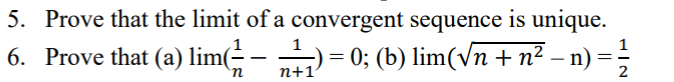 Solved Prove that the limit of a convergent sequence is | Chegg.com