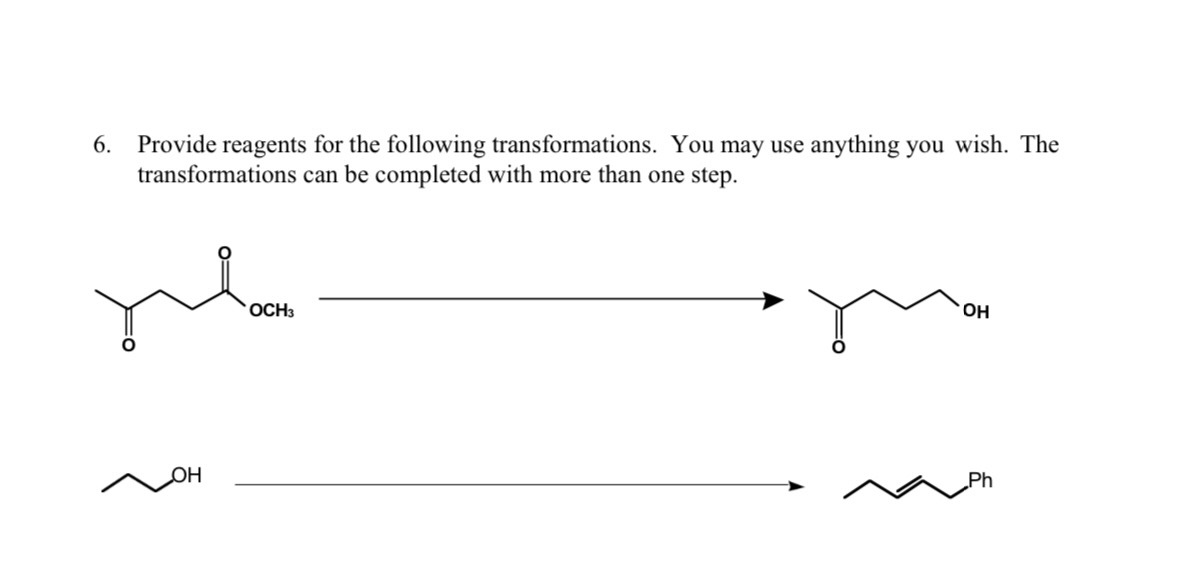 Solved by an EXPERT Provide reagents for the following transformations. | Chegg.com
