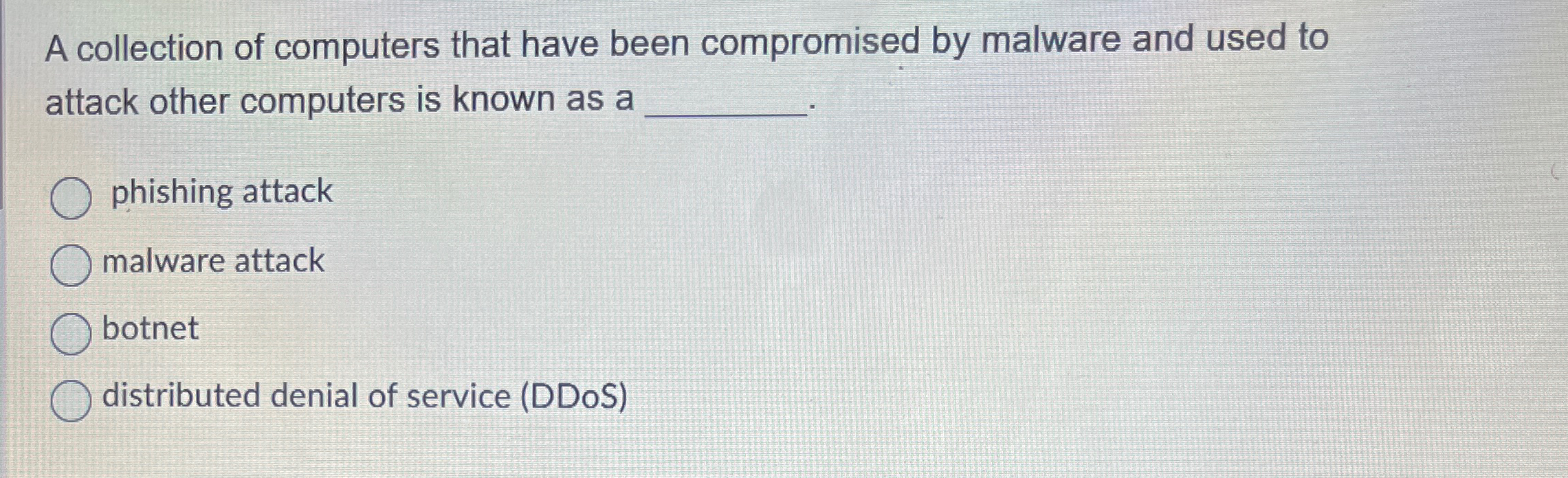 Solved A collection of computers that have been compromised | Chegg.com