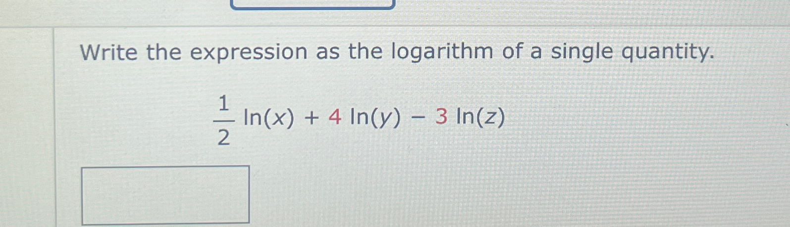 Solved Write the expression as the logarithm of a single | Chegg.com