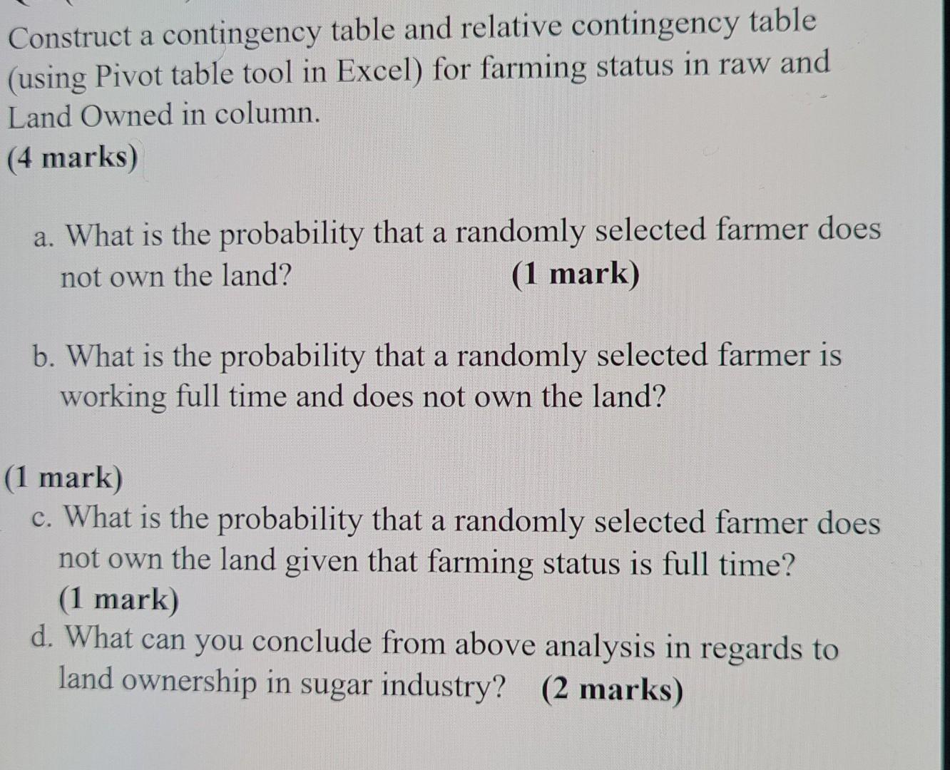 Construct A Contingency Table And Relative 
