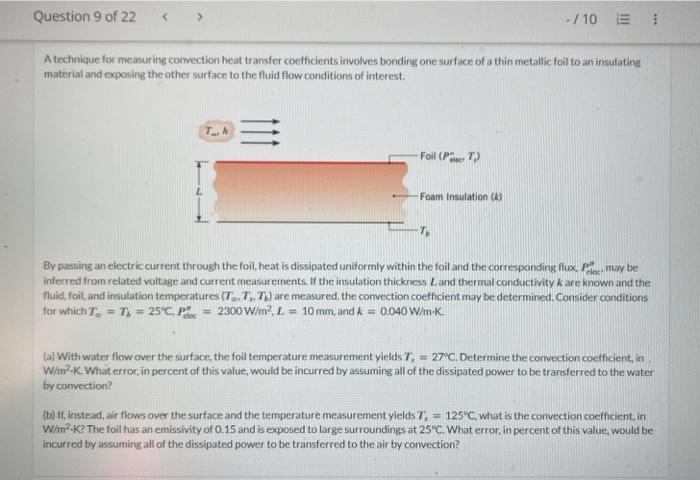 Solved A technique for measuring convection heat transfer | Chegg.com