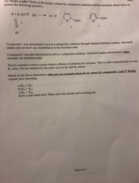 Solved 33) Extra credit!*Refer to the kinetic se Refer to | Chegg.com