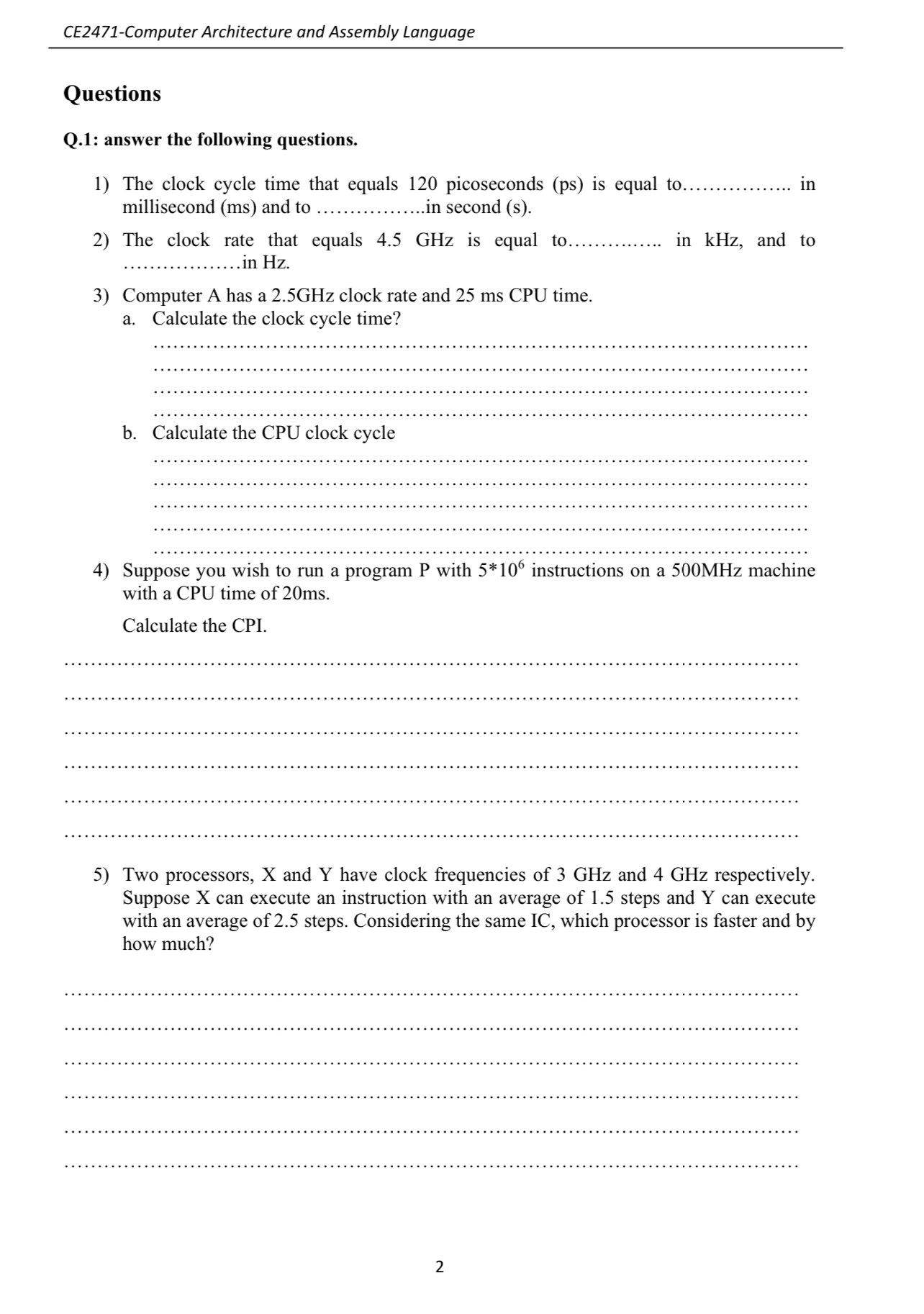 Solved CE2471-Computer Architecture and Assembly | Chegg.com