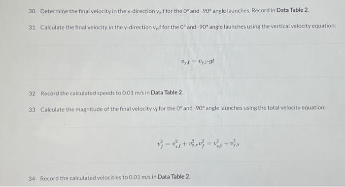 Solved 30 Determine the final velocity in the x-direction | Chegg.com