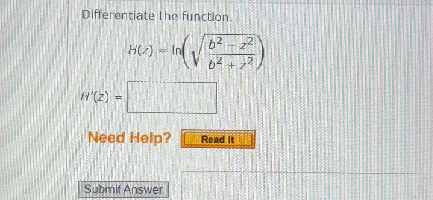 Solved Differentiate the | Chegg.com