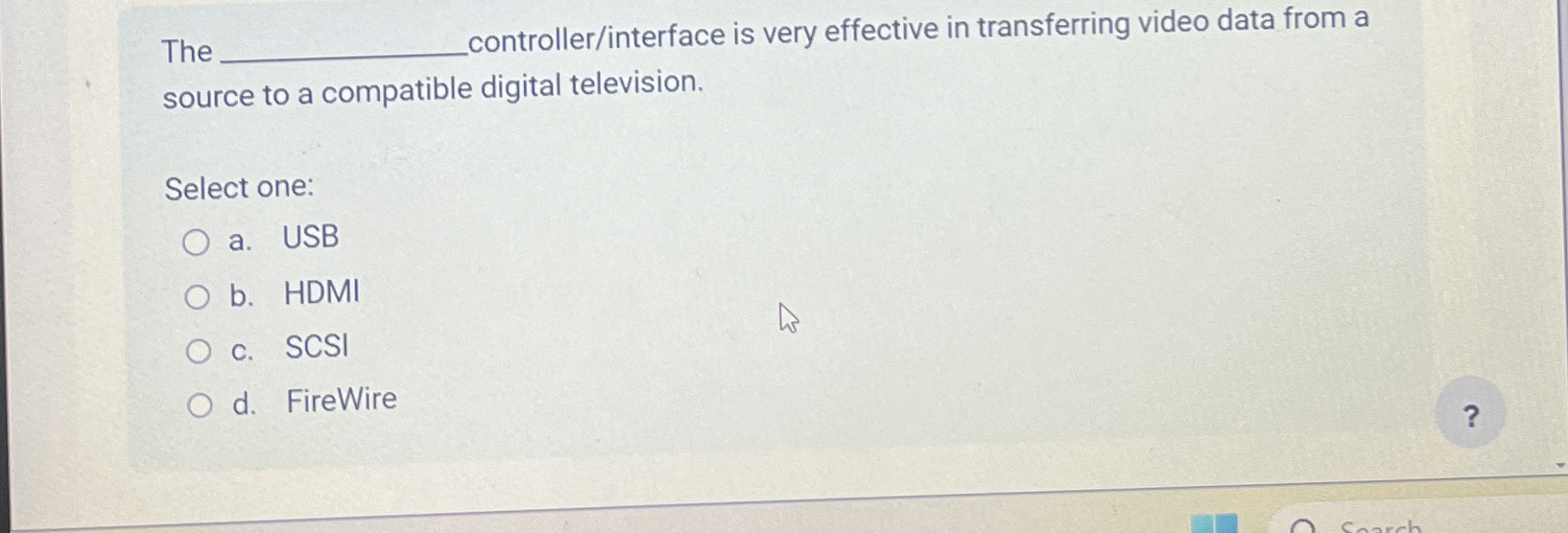 Solved The q, ﻿controller/interface is very effective in | Chegg.com