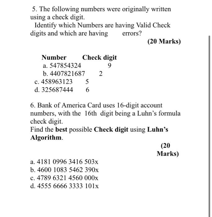 Solved 5. The following numbers were originally written | Chegg.com