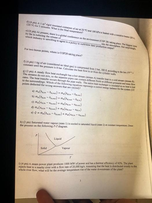 Solved a) (4 pts) Consider the following P-y diagram, | Chegg.com