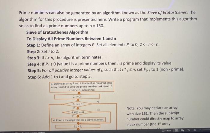Solved Prime numbers can also be generated by an algorithm | Chegg.com