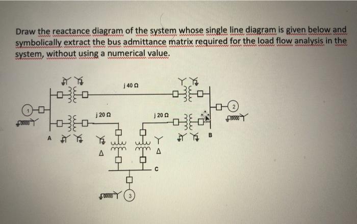 Solved Draw the reactance diagram of the system whose single | Chegg.com