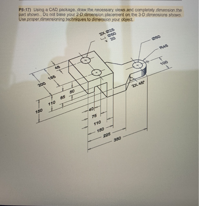 Solved P8-17 on page 8-49 "Using a CAD package, draw the | Chegg.com