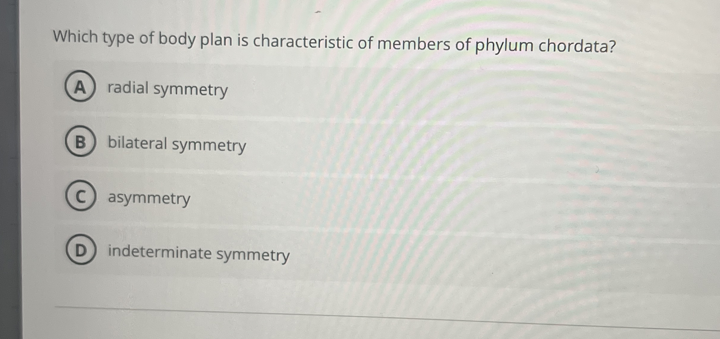 Solved Which type of body plan is characteristic of members | Chegg.com