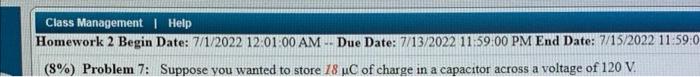 Solved Class Management I Help Homework 2 Begin Date: | Chegg.com