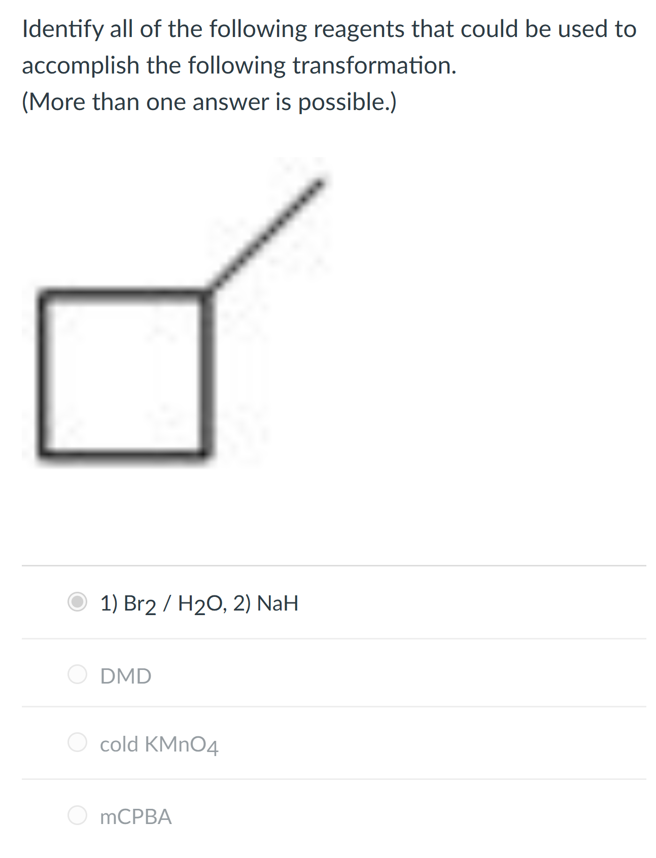 Solved Identify all of ﻿the following reagents that could be | Chegg.com