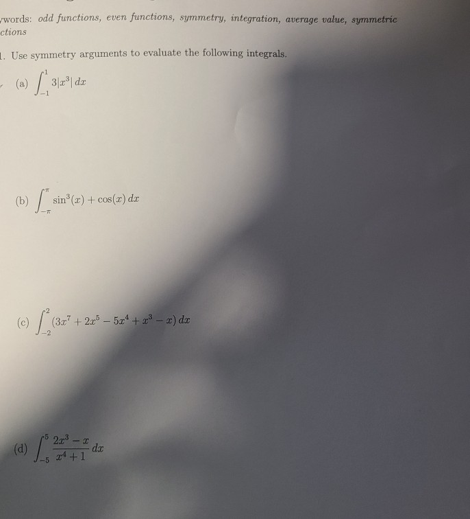 Solved words: odd functions, even functions, symmetry, | Chegg.com