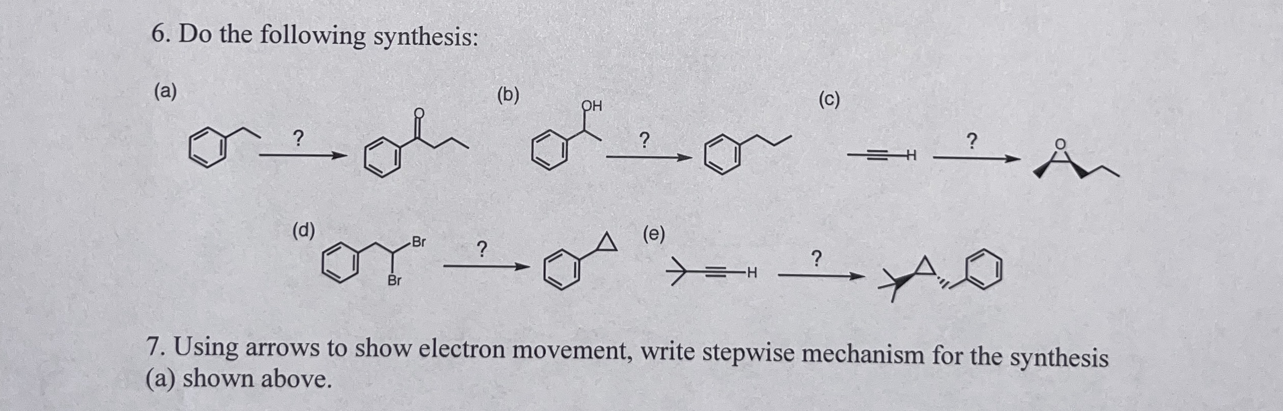 Solved Do the following synthesis:(a)? ?(b)?Using arrows to | Chegg.com