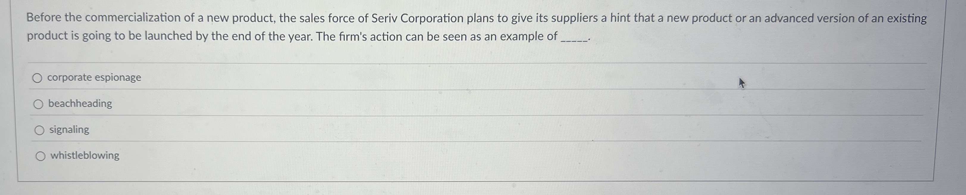Solved Before the commercialization of a new product, the | Chegg.com