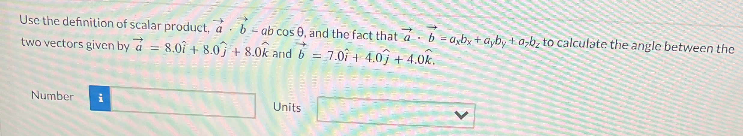 Solved Use the definition of scalar product, | Chegg.com