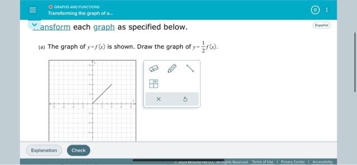 Solved ansform each graph as specified below. (a) The graph | Chegg.com