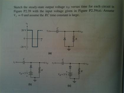 Solved Sketch the steady-state output voltage v 0 versus | Chegg.com