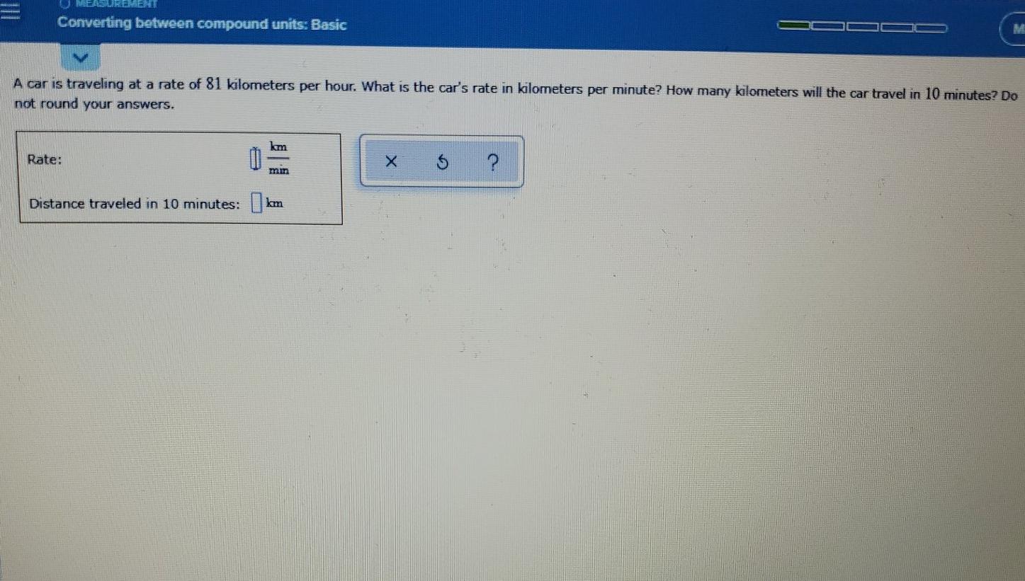 Solved Converting between compound units: Basic A car is | Chegg.com