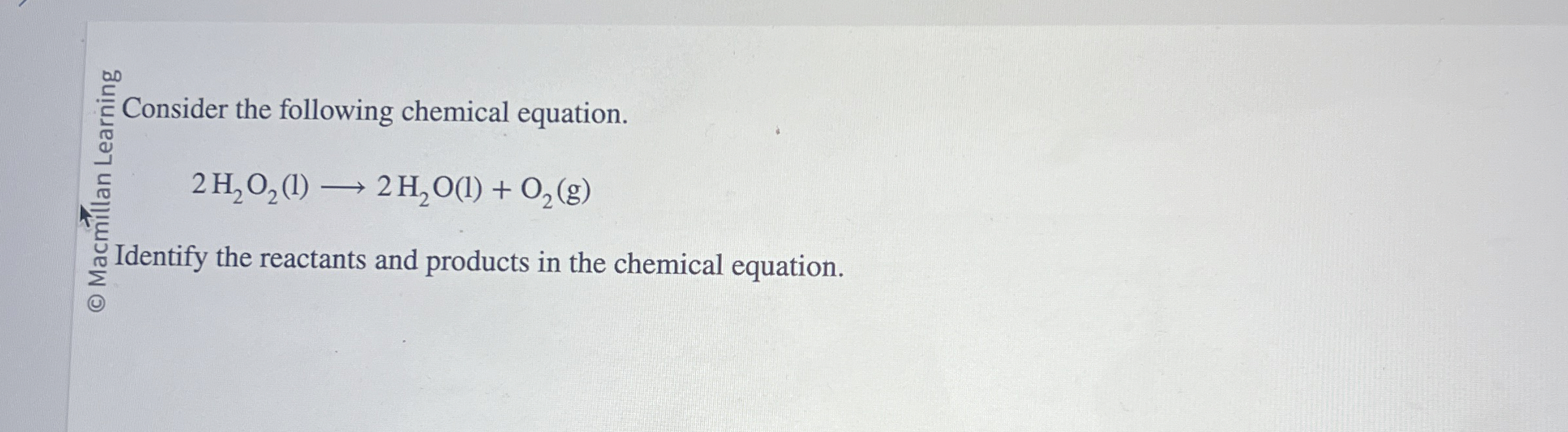 Solved Consider the following chemical | Chegg.com
