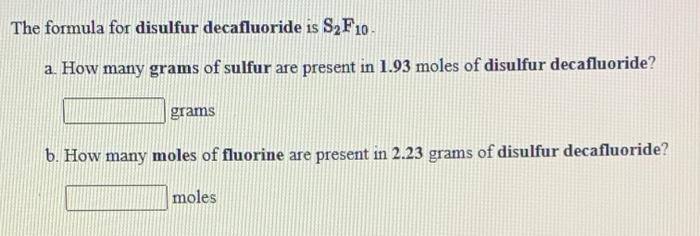 Solved The formula for tetraphosphorus decaoxide is P,010- a | Chegg.com