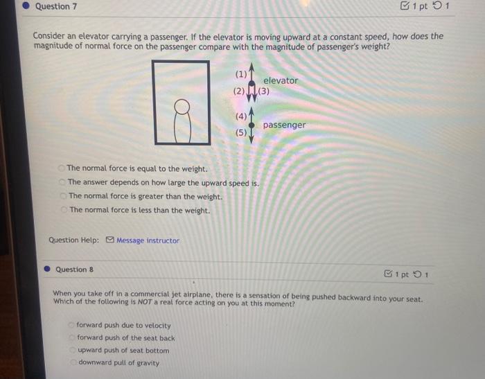 Solved Consider an elevator carrying a passenger. If the | Chegg.com