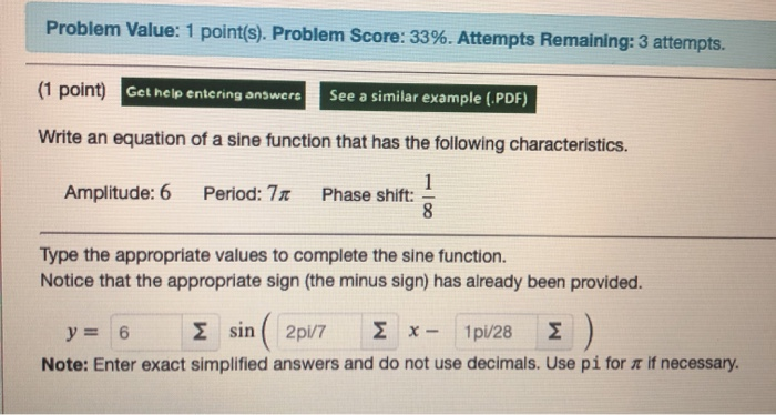 Solved Problem Value: 1 point(s). Problem Score: 33%. | Chegg.com