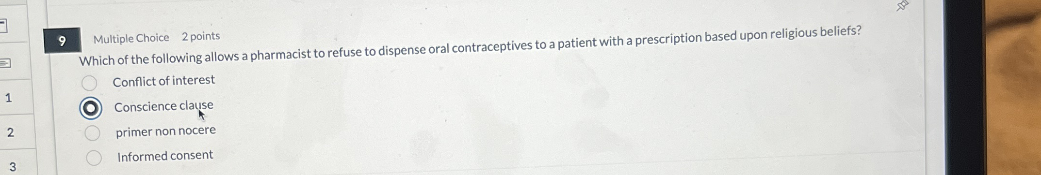 Solved 9Multiple Choice2 ﻿pointsWhich of the following | Chegg.com