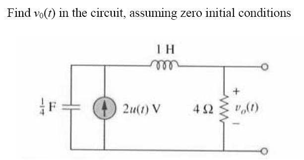 Solved Find v0(t) in the circuit, assuming zero initial | Chegg.com Solved Find v0(t) in the circuit, assuming zero initial | Chegg.com