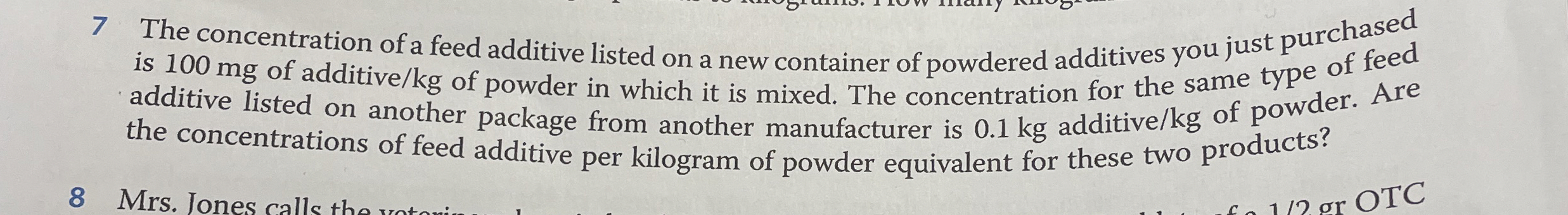 Solved The concentration of a feed additive listed on a new | Chegg.com