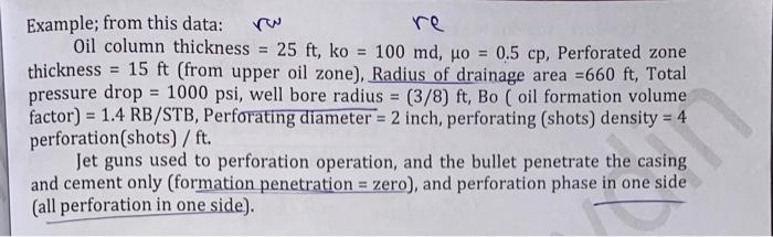 Example; from this data: re Oil column thickness = 25 | Chegg.com