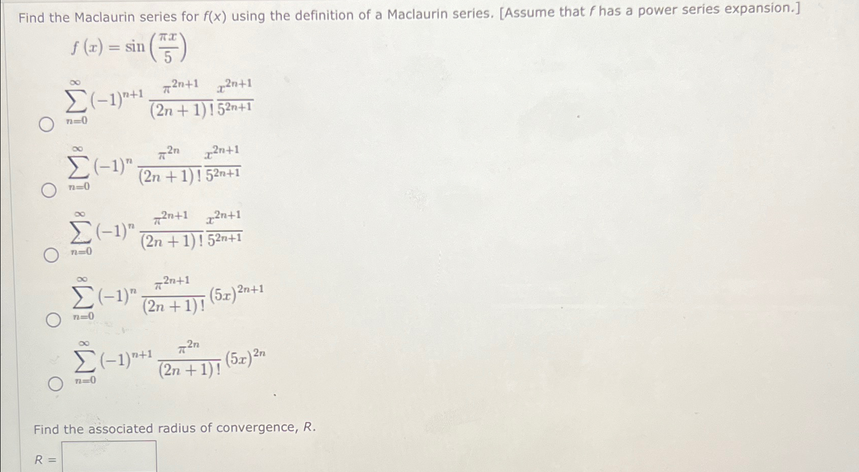 Solved Find the Maclaurin series for f(x) ﻿using the | Chegg.com
