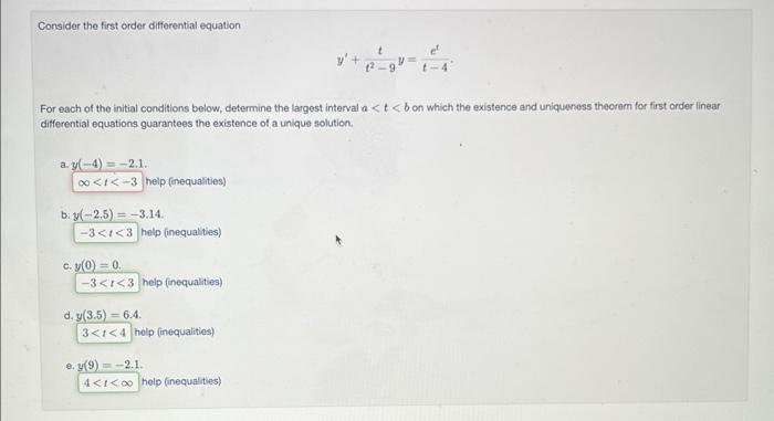 Solved Consider the first order differential equation | Chegg.com