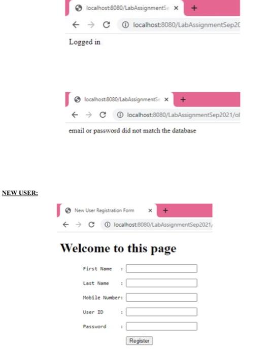 Solved localhost:8080/LabAssignments x + € → c | Chegg.com