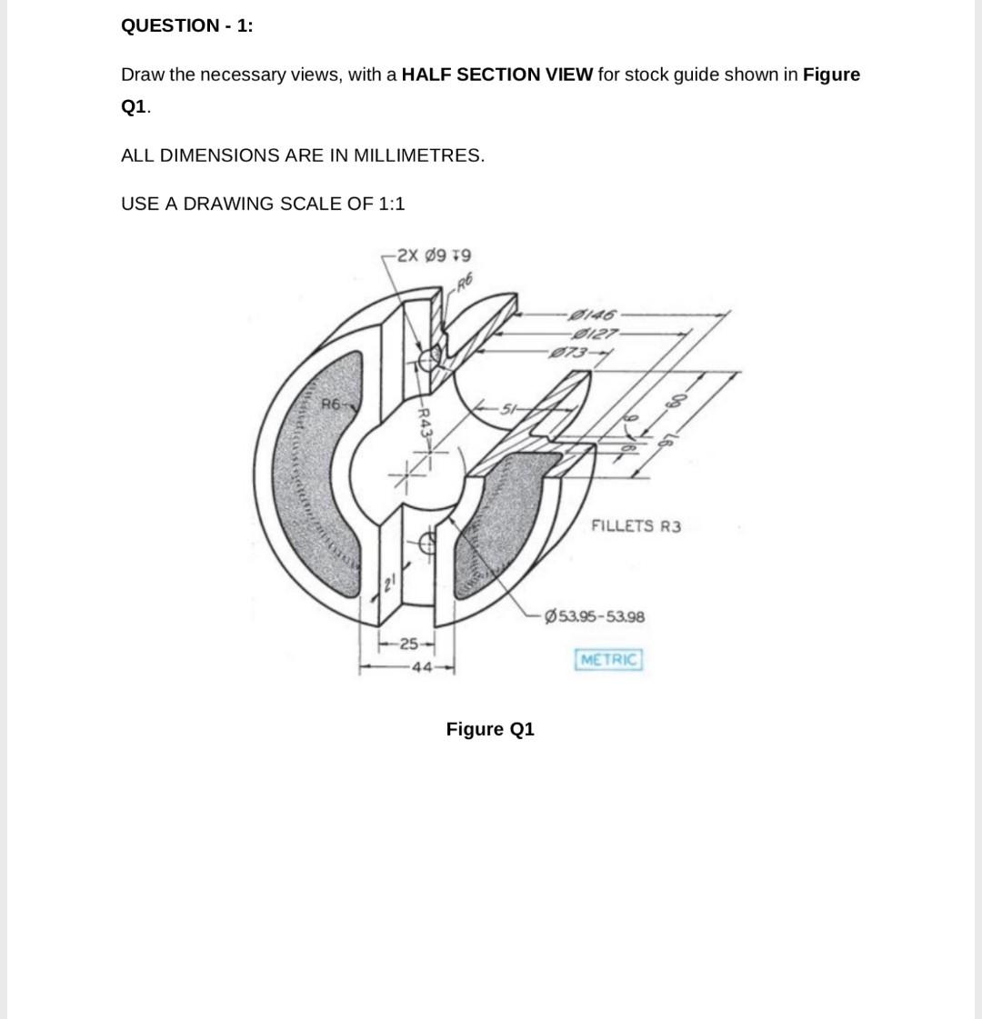 Solved Please draw using AUTOCAD and show fully | Chegg.com