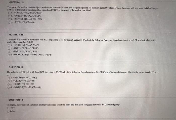 Solved QUESTION 15 The score of a student in two subjects | Chegg.com