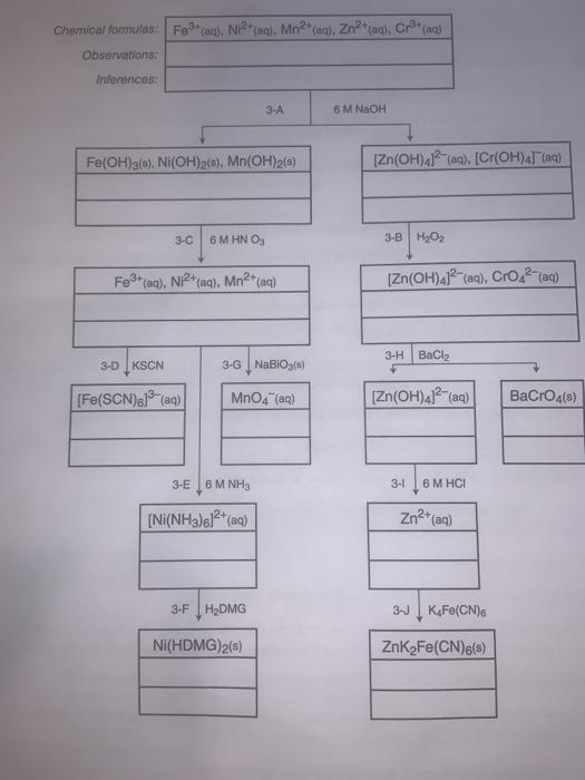 group 3 unknown flow chart. rationale is if cations | Chegg.com