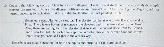 Solved 0. Convert the following word problem into a state | Chegg.com