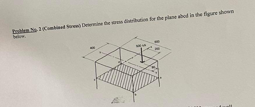 Solved Problem No. 2 (Combined Stress) ﻿Determine the stress | Chegg.com