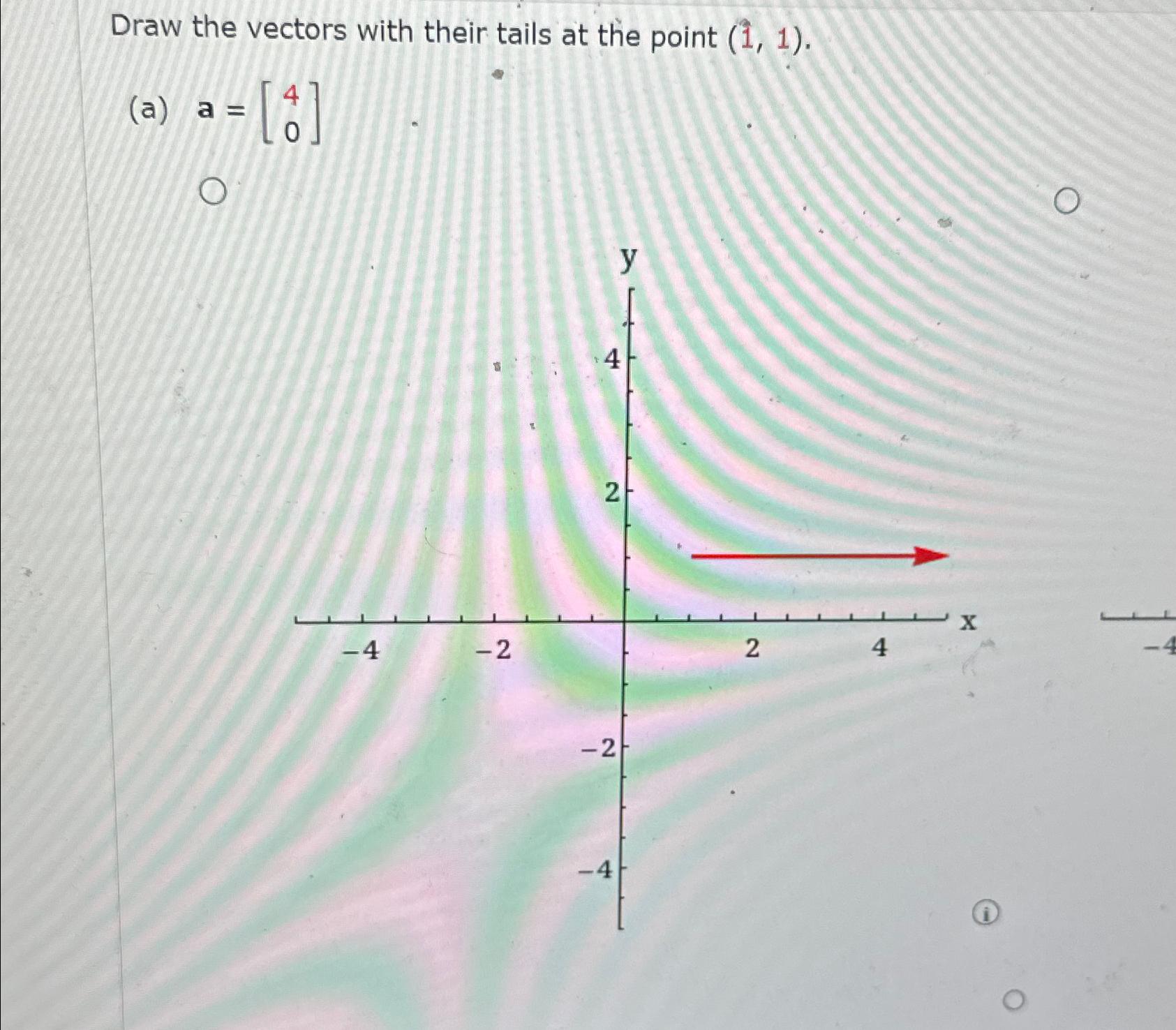 Solved Draw the vectors with their tails at the point | Chegg.com